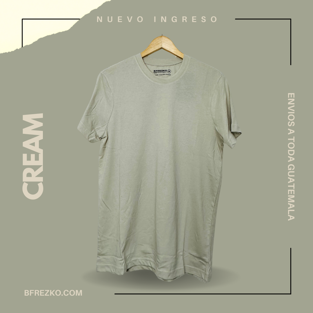 PLAYERA BASIC MANGA CORTA "CREAM" – BFREZKO